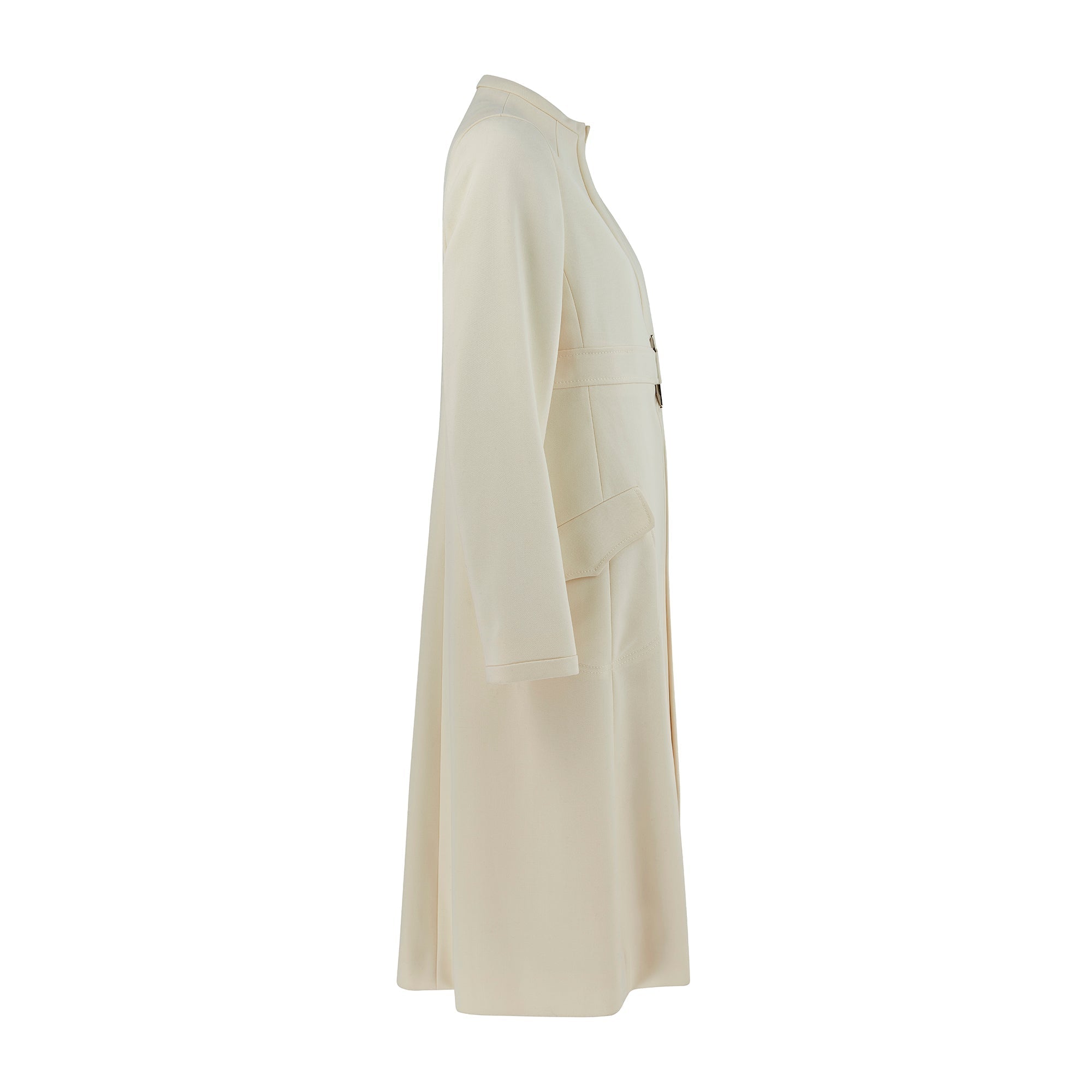 2003 Valentino Runway Documented Cream Coat and Skirt Suit – Peekaboo ...