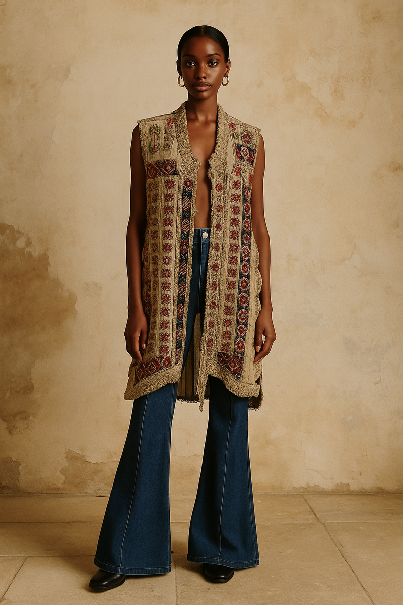 Talia, reworked 20s Greek needlepoint and Edwardian beaded appliqué ...